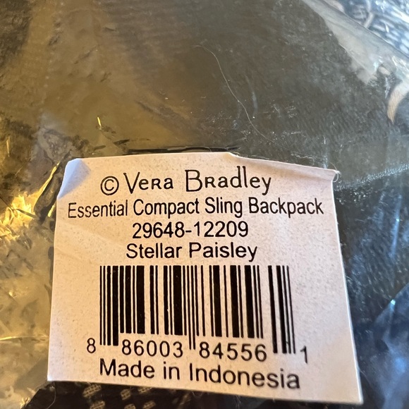 Vera Bradley | Bags | New Vera Bradley Compact Sling Backpack Stellar ...